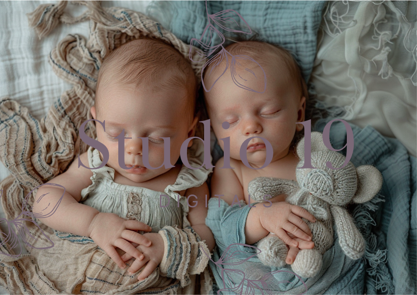 Boho babies scrapbook papers (21 pages) DIGITAL FILE – Studio19digitals